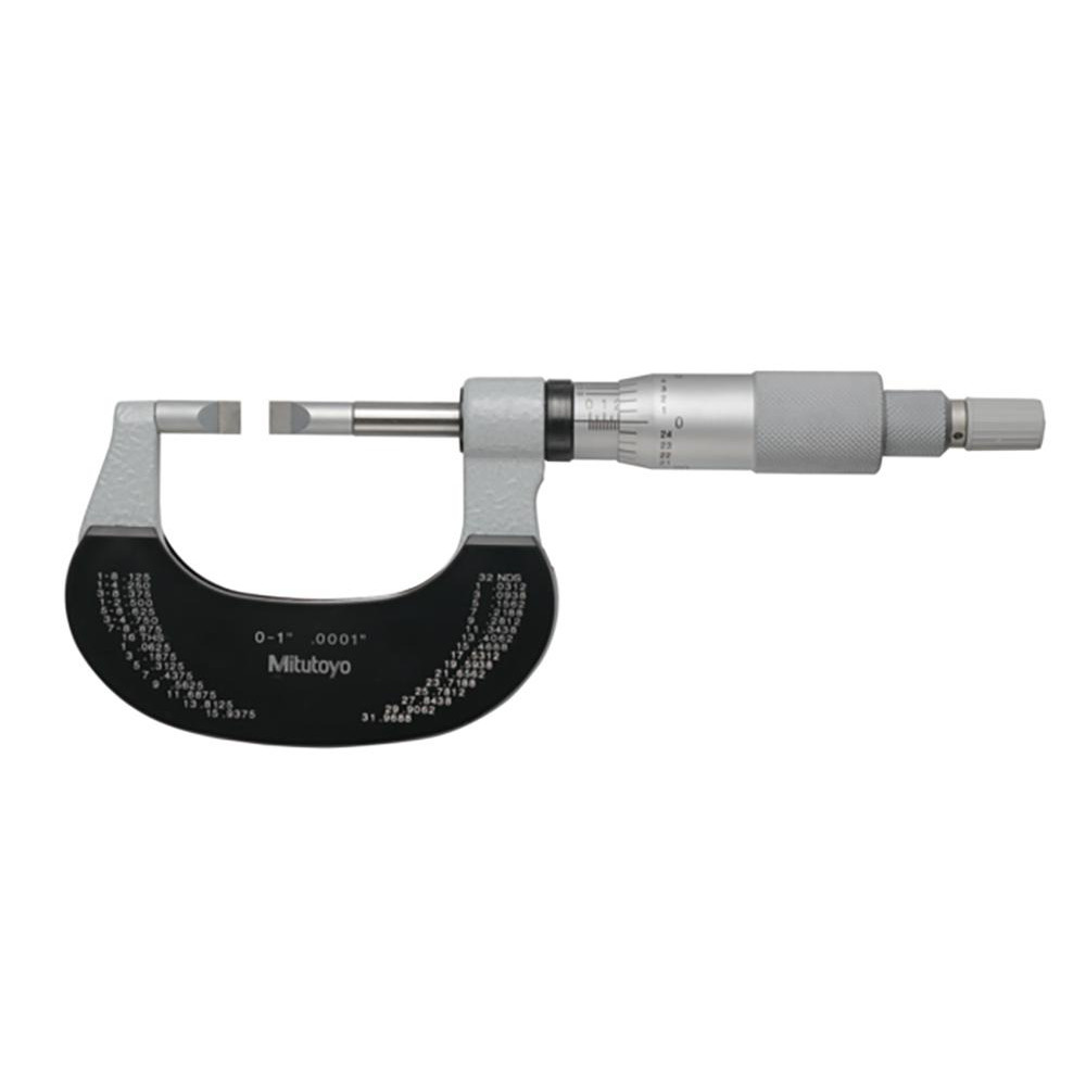 Mitutoyo - Blade Micrometer: Mechanical, 1" Max | MSC Direct