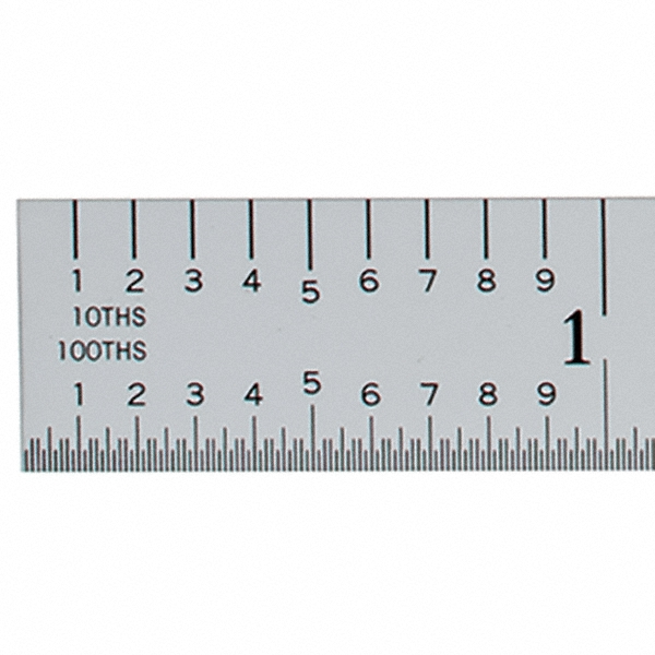 Mitutoyo - 6" Long, 1/100, 1/64, 1/32, 1/10" Graduation, Flexible ...