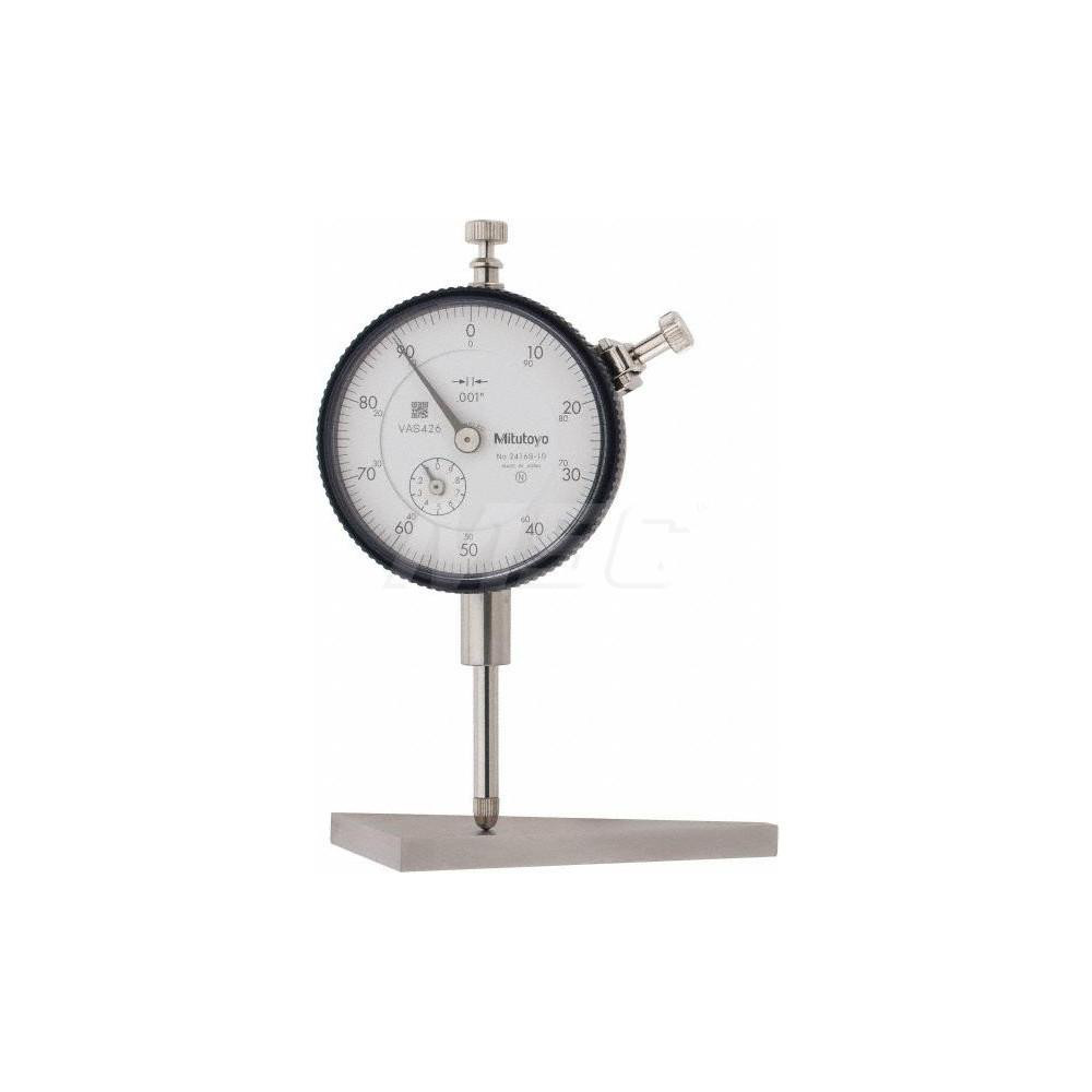 Mitutoyo - Dial Drop Indicator: 1.0000" Max Measurement, 0-100 Dial Reading, 0.002000" Accuracy ...