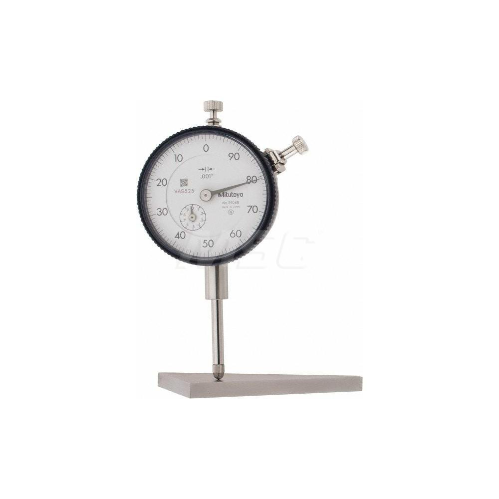 Mitutoyo - Dial Drop Indicator: 1.0000" Max Measurement, 100-0 Dial Reading, 0.002000" Accuracy ...