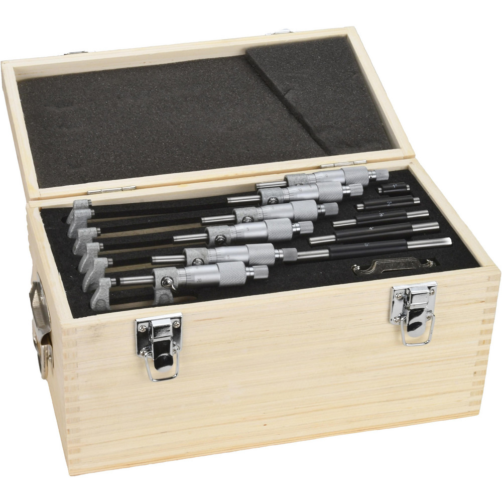Value Collection - Mechanical Outside Micrometer Set: 6 Pc, 0 to 6 ...