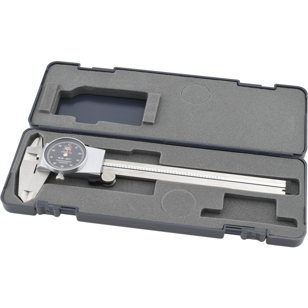 TESA Brown & Sharpe - Dial Caliper: 6", 0.001000" Graduation, 0.1" per ...