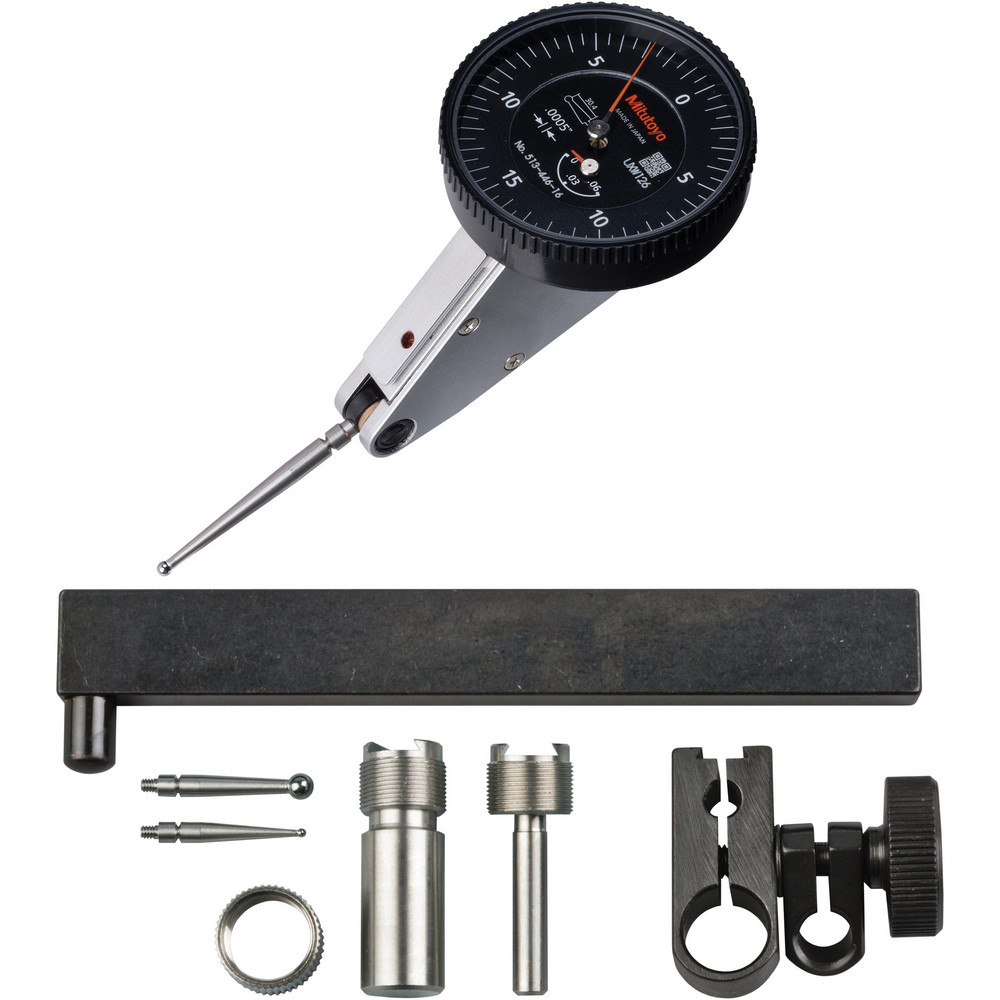 Mitutoyo - Test Indicator Kit: 9 Pc, 0.0600" Max, 1.5748" Dial Dia, 0 ...