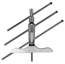 Fowler - 0 to 12" Range, 12 Rod, Satin Chrome Finish Mechanical Depth ...