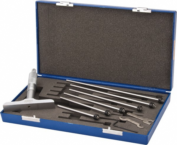 Fowler - 0 to 6" Range, 6 Rod, Satin Chrome Finish Mechanical Depth ...