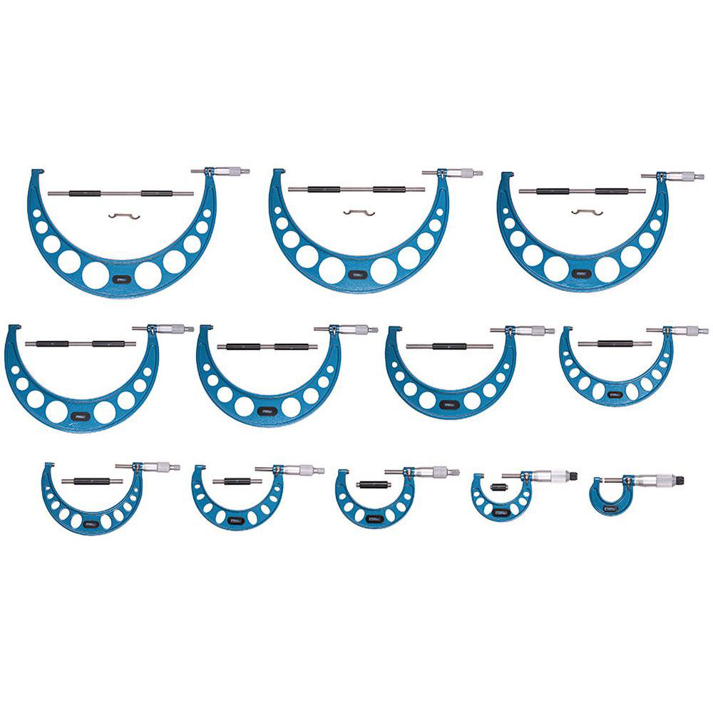 Fowler - Mechanical Outside Micrometer Set: 12 Pc, 0 to 12" Measurement ...