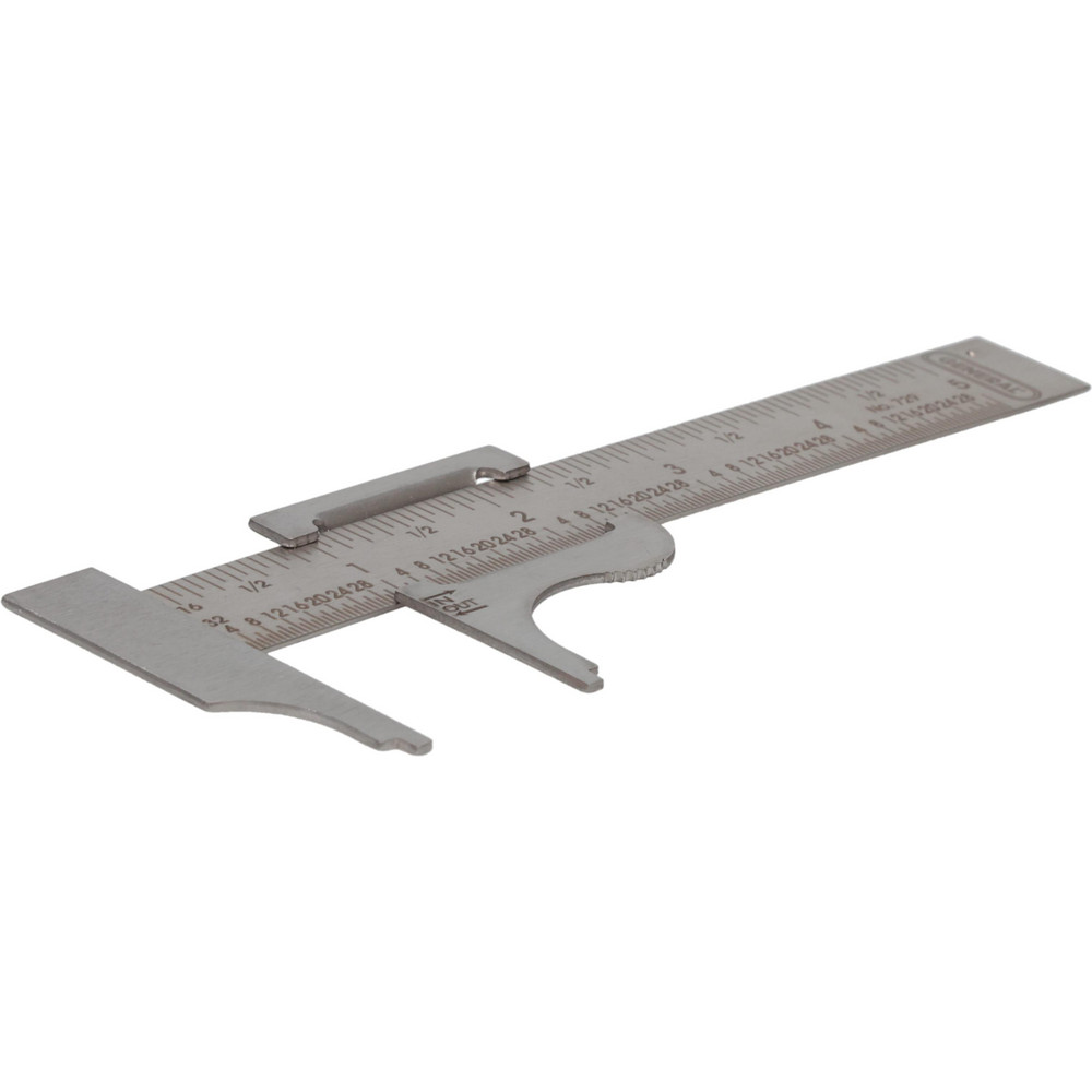 General - Pocket Slide Caliper: 0 to 4", 1/16" & 1/32" Graduation ...