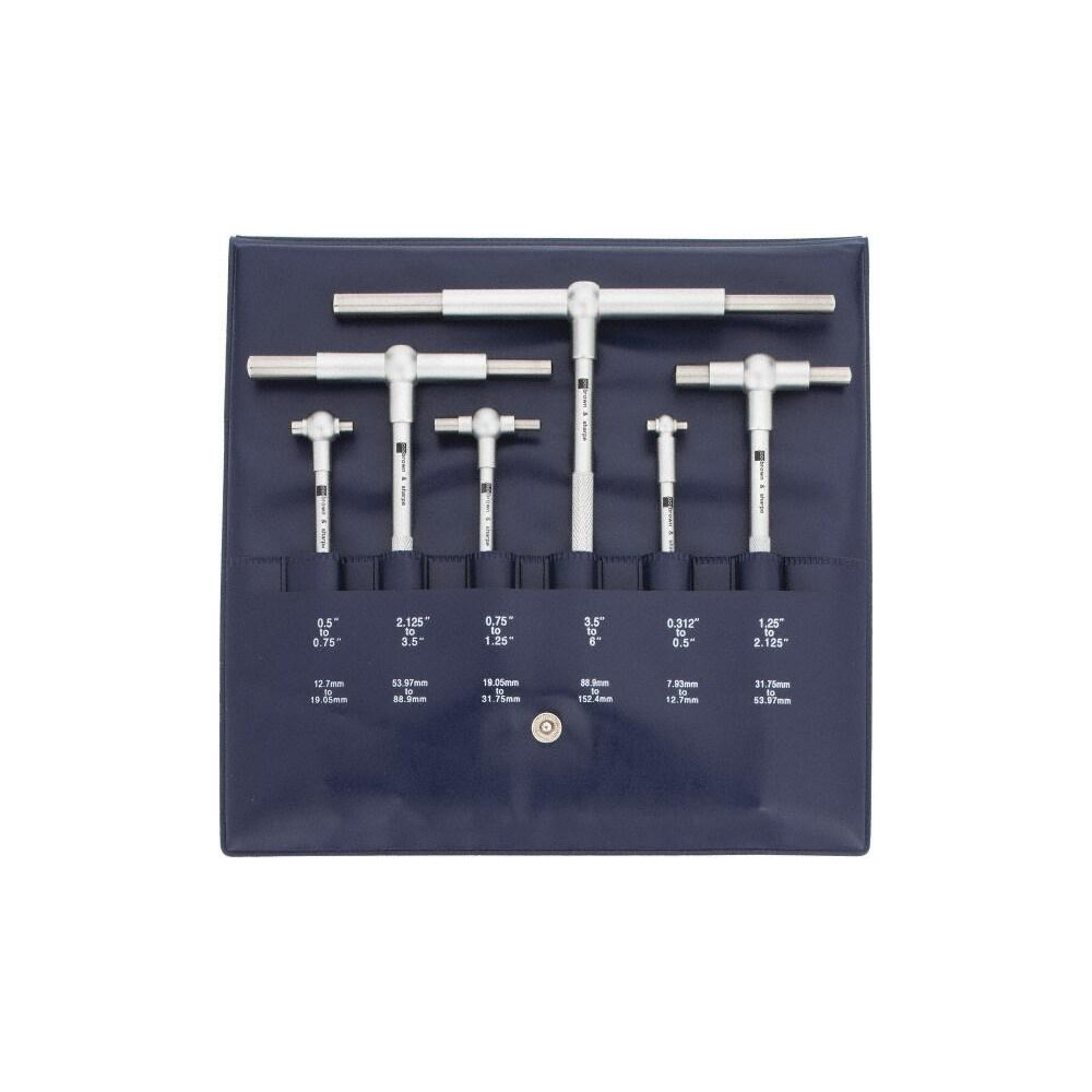 TESA Brown & Sharpe - Telescoping Gage Set: 5/16 to 6", 6 Pc, Satin ...