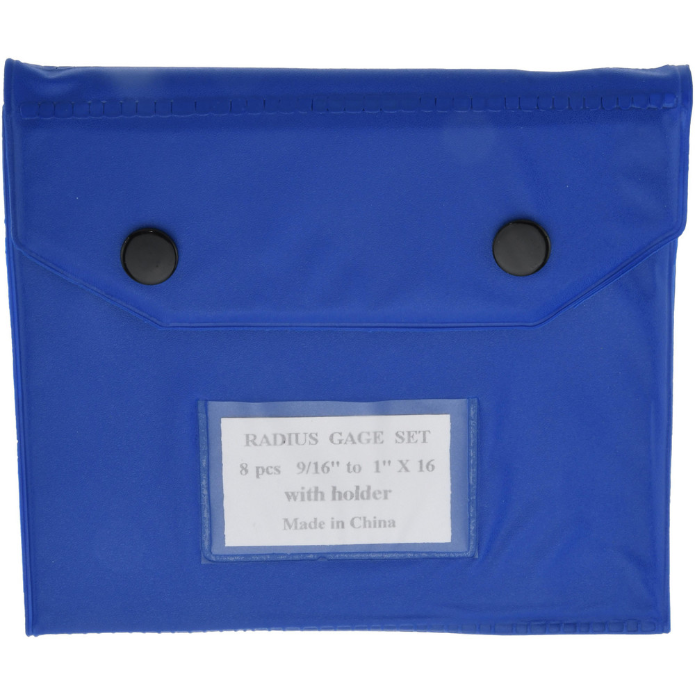 Value Collection - Radius Gage Set: Steel, 9/16 to 1" Radius, 1/16 ...