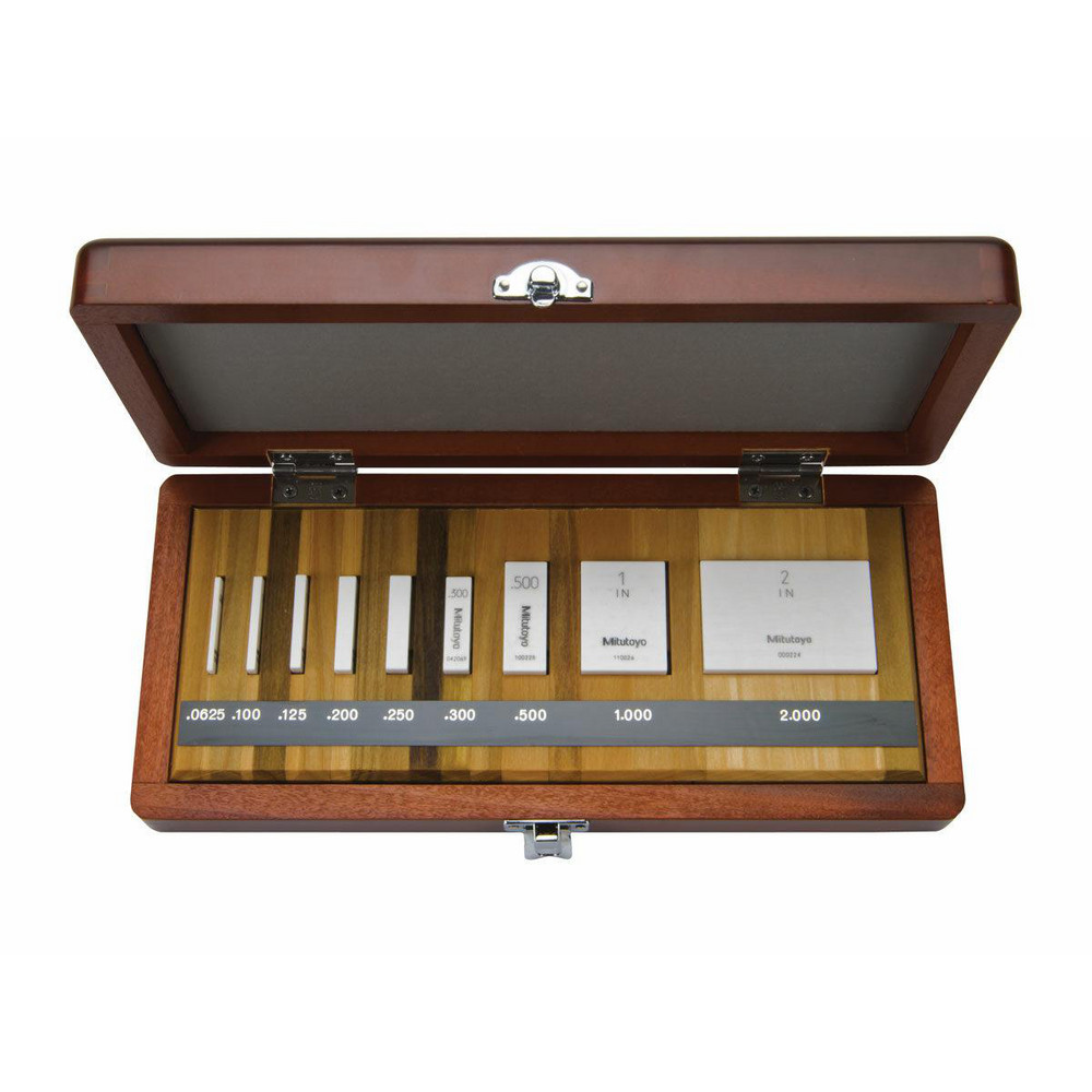 Mitutoyo - Gage Block Set: 10 Pc, AS-1 Grade, Steel | MSC Direct