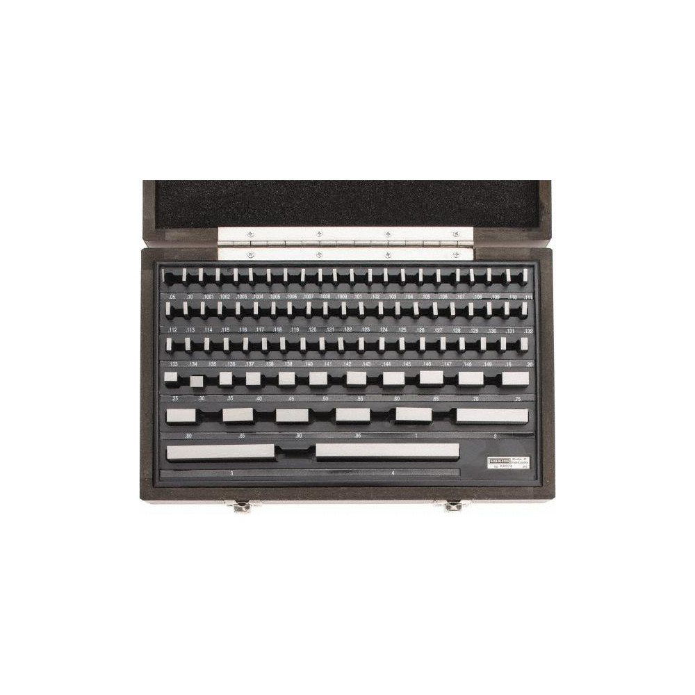 Value Collection - Gage Block Set: 0.05 to 4'' Range, 81 Pc, Economy ...