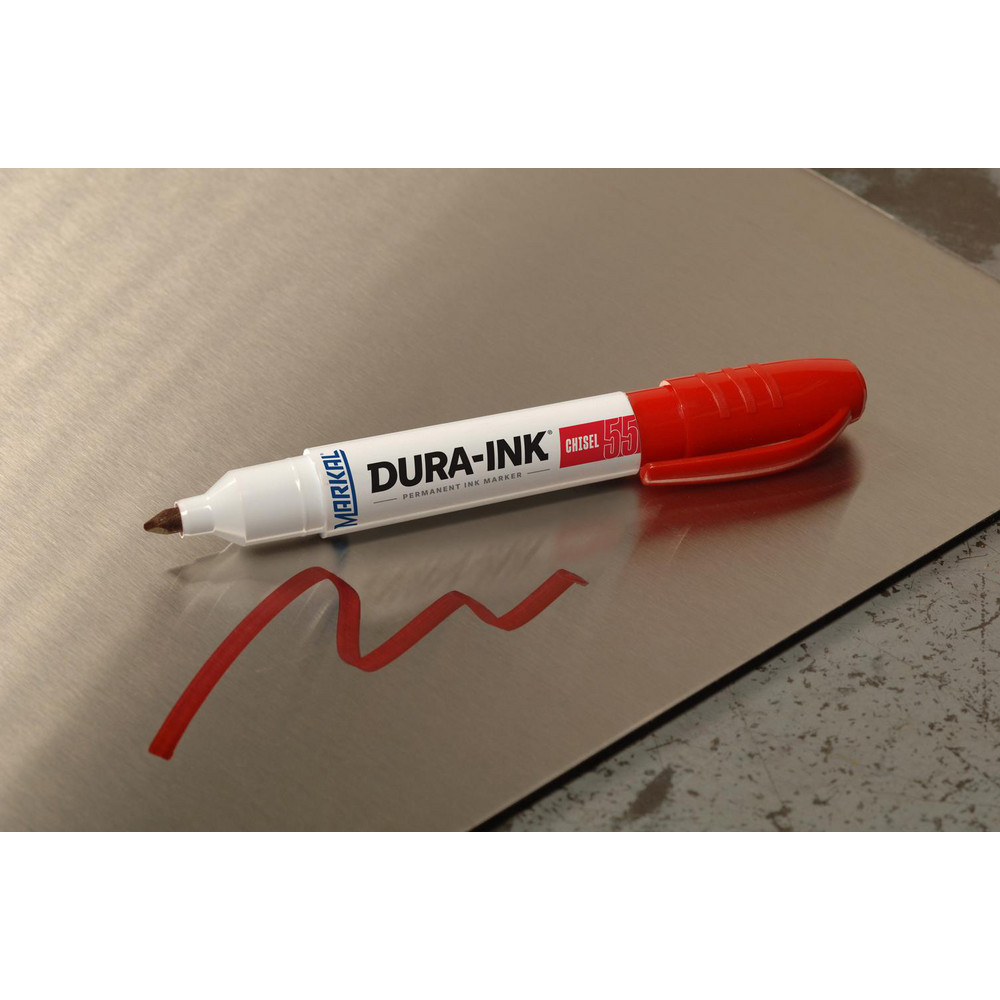 Markal - Ink Marker: Black, Alcohol Base, Chisel Tip | MSC Direct