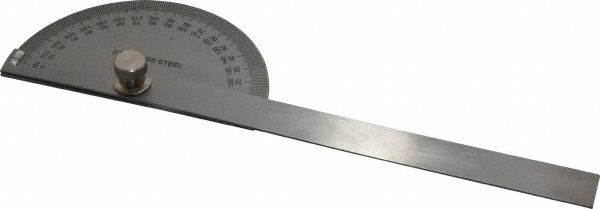 Value Collection - 6 Inch Long Blade, 180° Max Measurement, 1° Dial Graduation, Half Round Head ...
