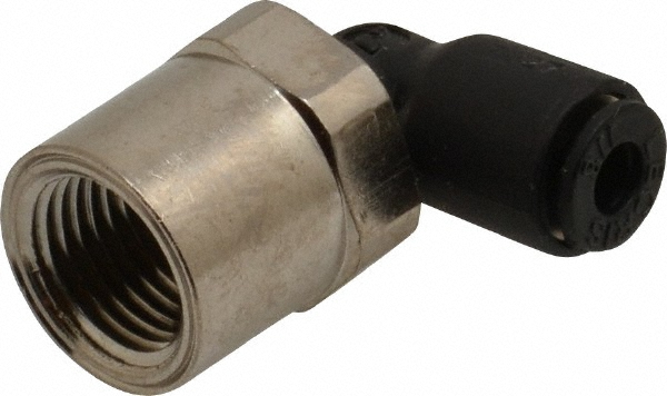 Legris - 1/8" OD, 1/8 NPT, Nylon/Nickel Plated Brass Push-to-Connect ...