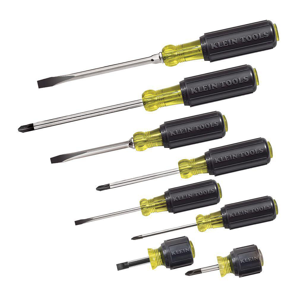 Klein Tools - Screwdriver Set: 8 Pc, Phillips & Slotted | MSC Direct