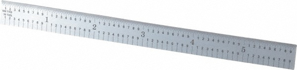 PEC Tools - Steel Rule: 6" OAL, 5R Graduation, Flexible, 1/2" OAW | MSC ...