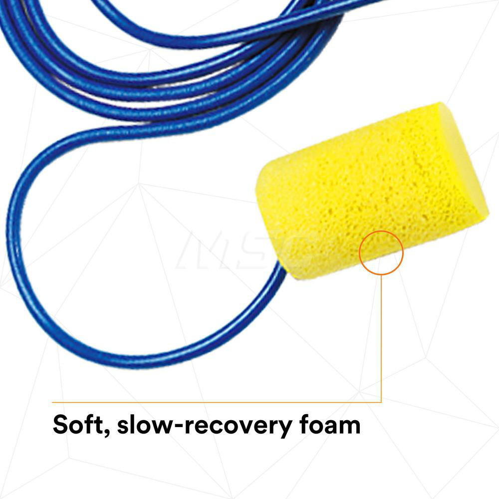 3M - Earplugs: 29 dB, Foam, Cylinder, Roll Down, Corded, n-Metal ...