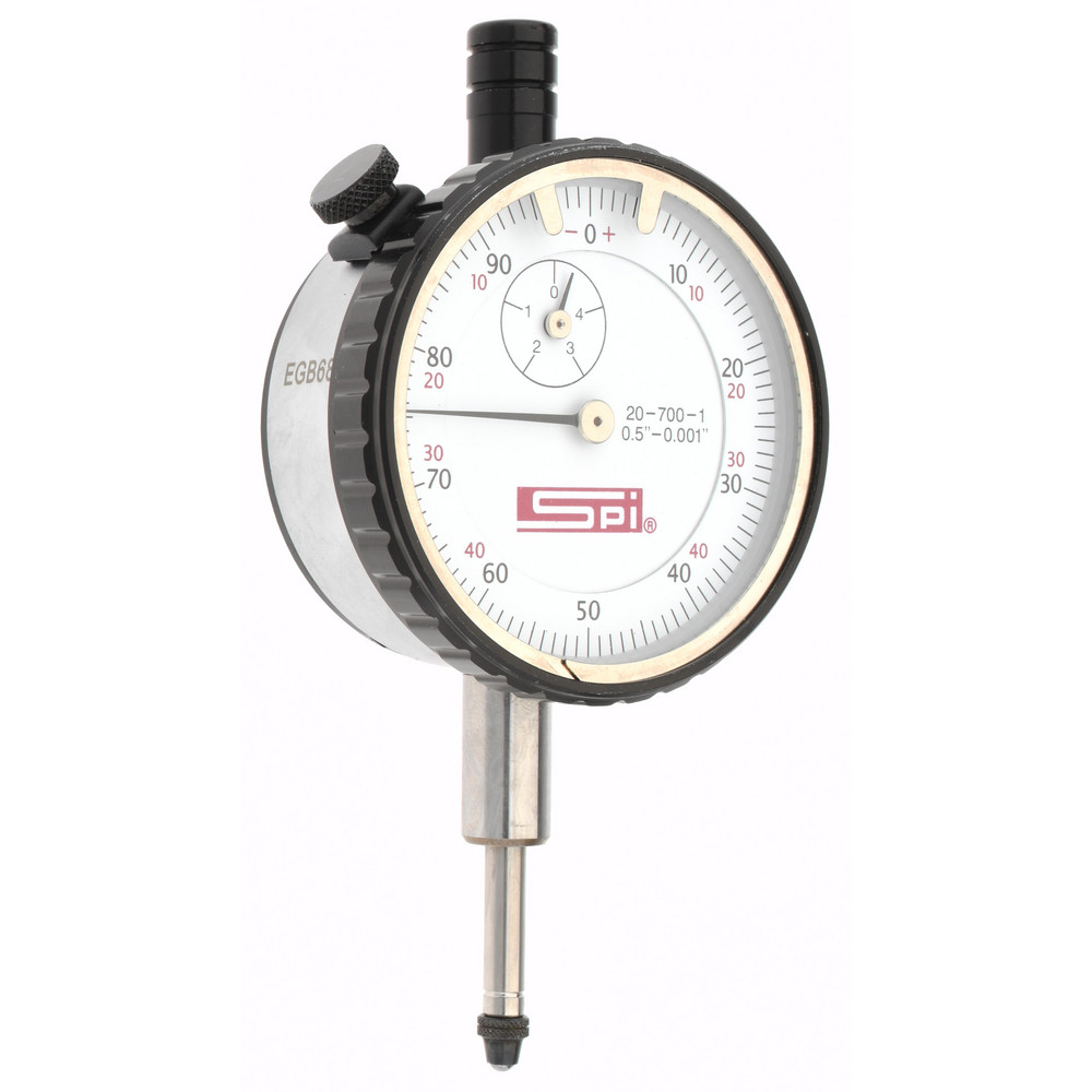 SPI - Dial Drop Indicator: 0.5000" Max Measurement, 0-100 & 0-50-0 Dial Reading | MSC Direct
