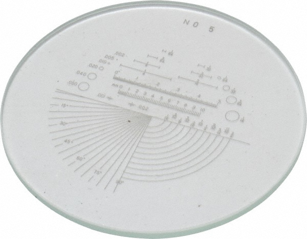 SPI - 1-3/8 Inch Diameter, Optical Comparator Chart and Reticle ...