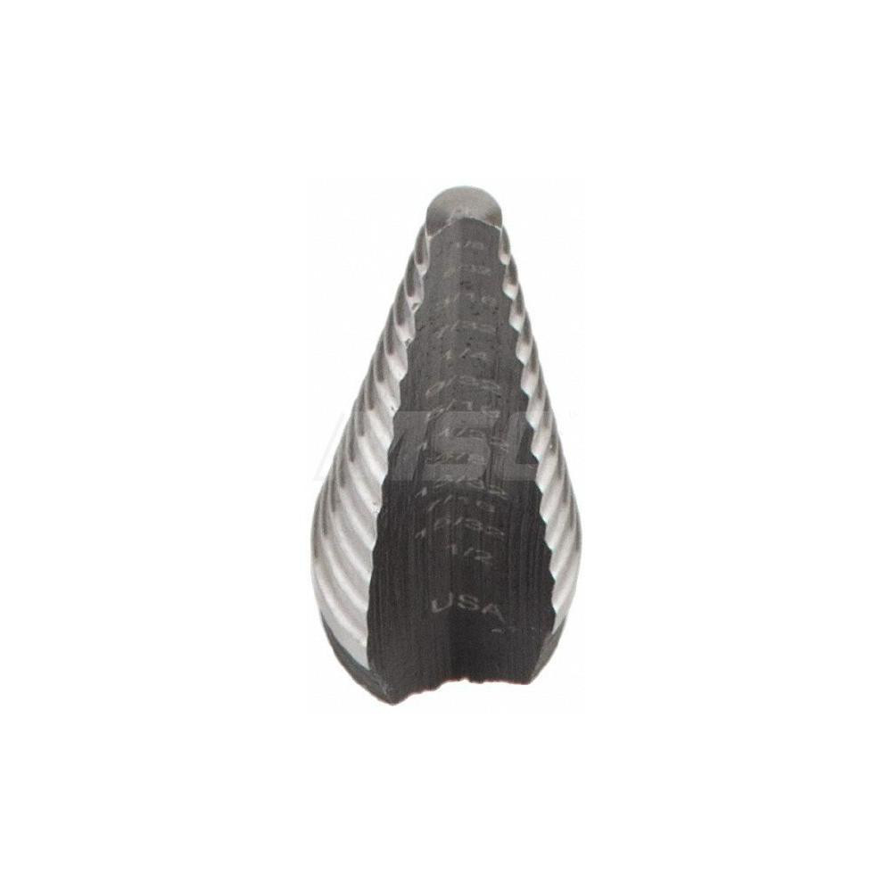 Irwin - Step Drill Bit: 1/8" Min, 1/2" Max, 1/4" Shank Dia, High-Speed ...