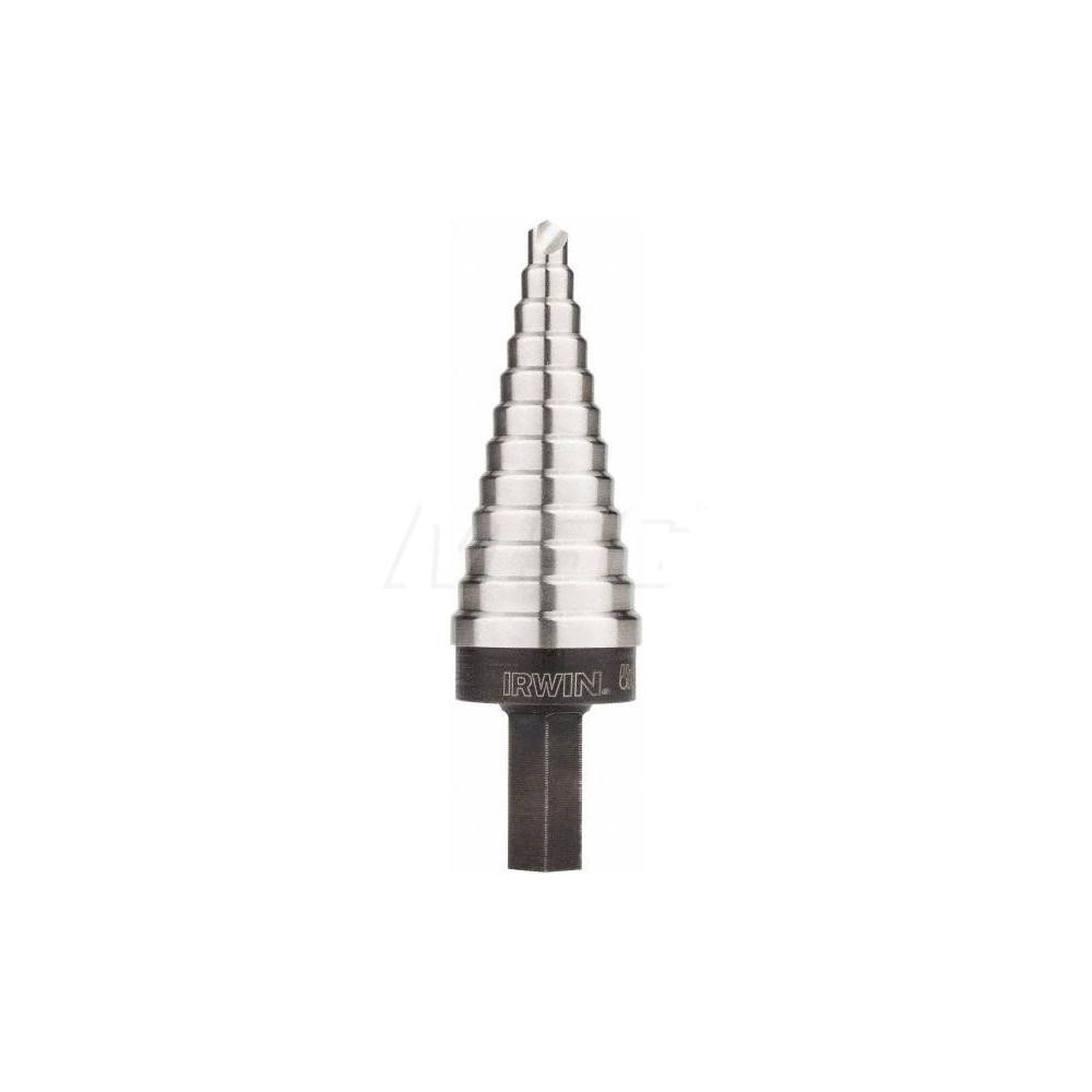 Irwin - Step Drill Bit: 3/16" Min, 7/8" Max, 3/8" Shank Dia, High-Speed ...