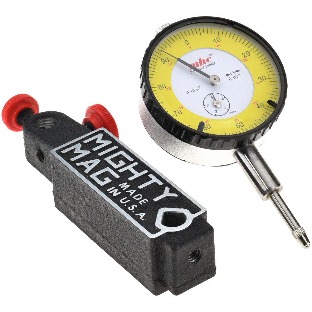 Value Collection - Dial Indicator & Base Kit: 4-1/2" Base Length, 1-1/4 ...