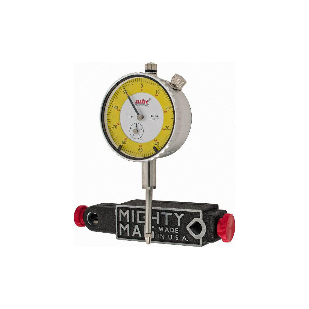 Value Collection - Dial Indicator & Base Kit: 4-1/2" Base Length, 1-1/4 ...