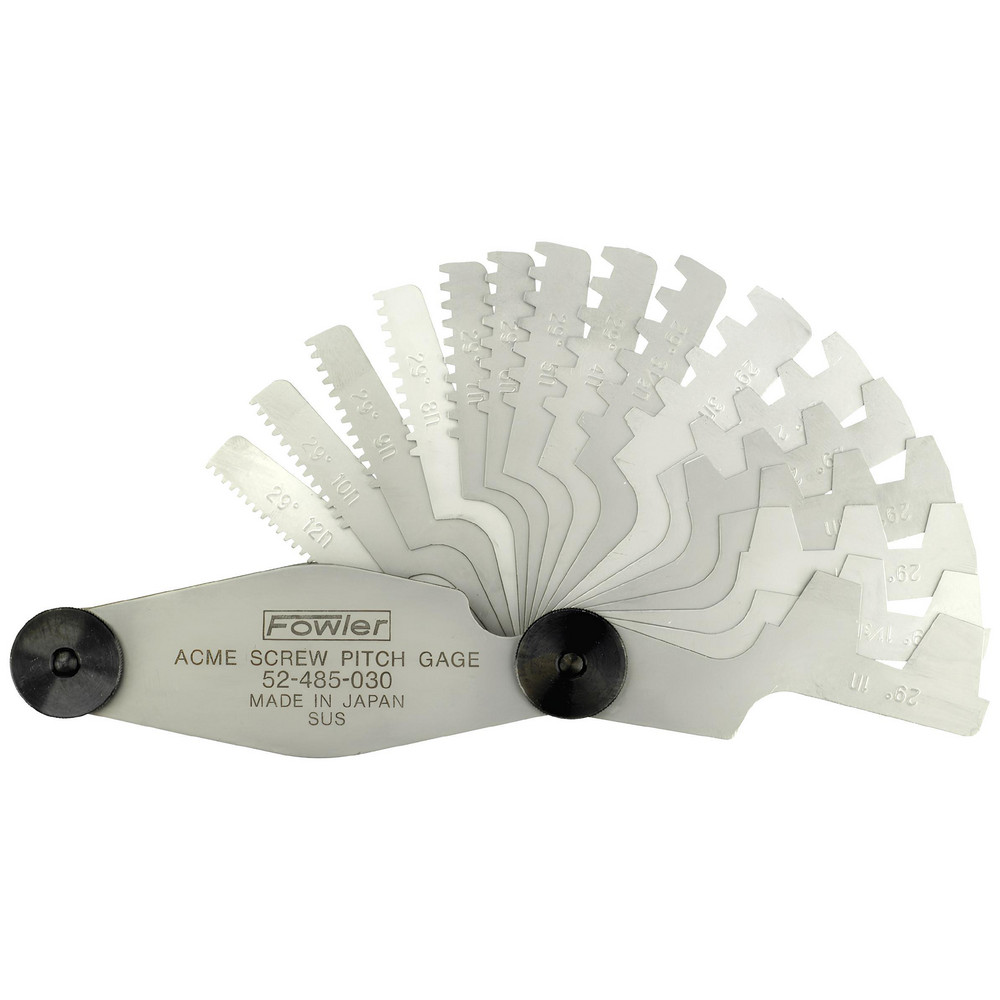 Fowler - 16BLD 1-12 PITCH RANGE ACME SCREW PITCH GAGE | MSC Direct