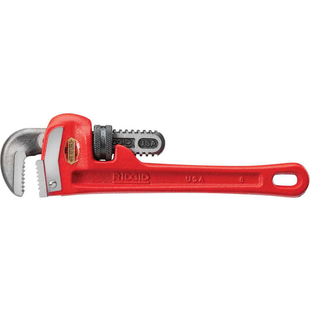 Ridgid - Straight Pipe Wrench: 1" Max, 8" OAL, Cast Iron | MSC Direct