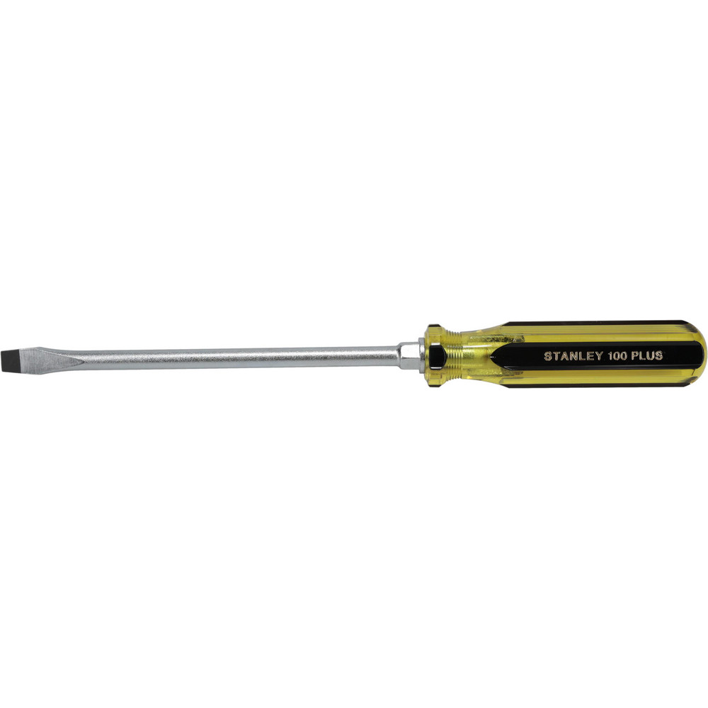 Stanley - Slotted Screwdriver: 3/8" Width, 13-1/4" OAL, 8" Blade Length ...