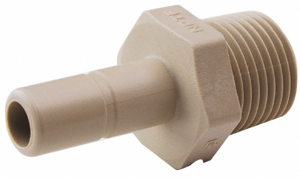 Parker - Push-to-Connect Fitting: Tube Stem Adapter, NPTF, 3/8" OD ...