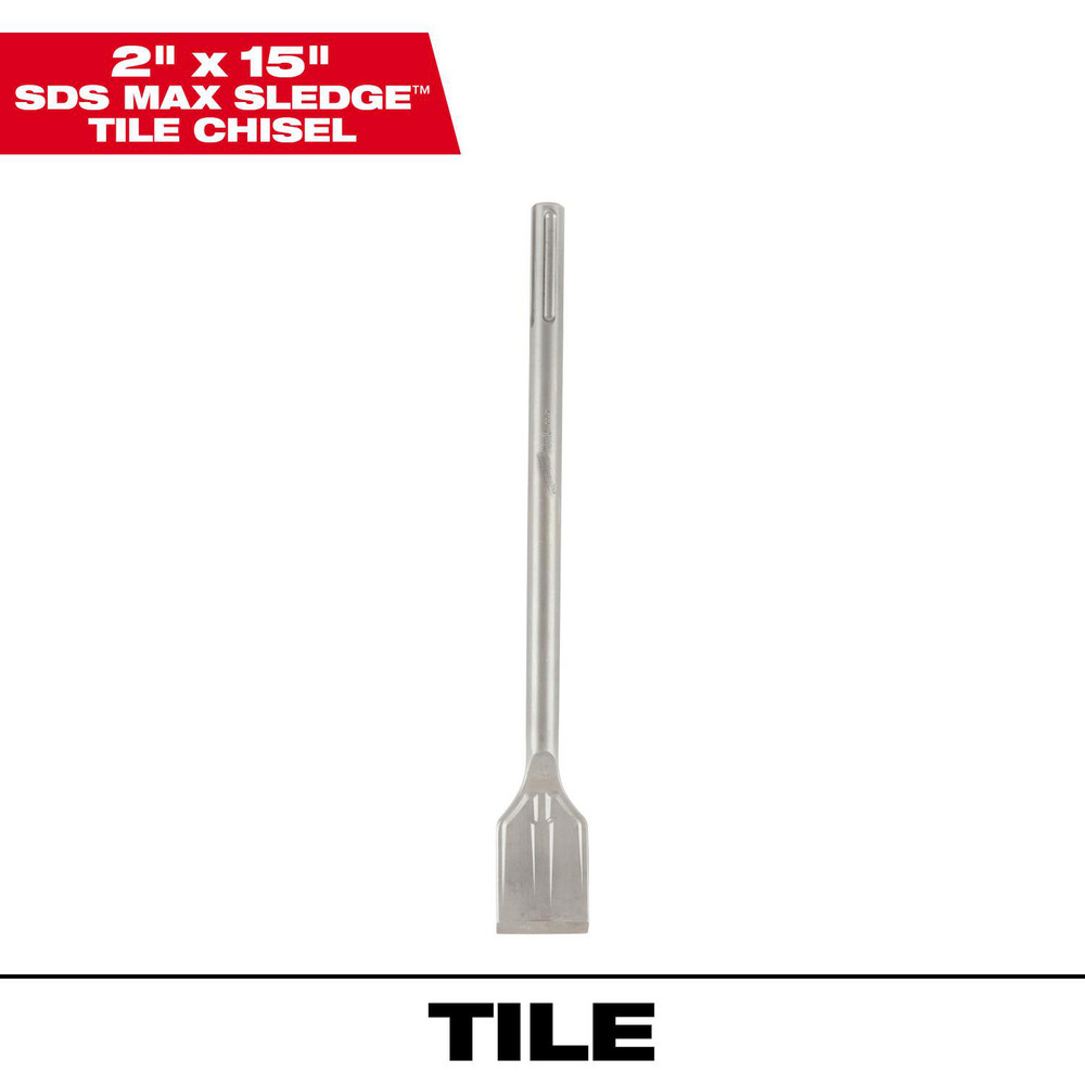 Milwaukee Tool - Hammer & Chipper Replacement Chisels: Chisel Type: Tile; Head Width (Inch): 2 ...