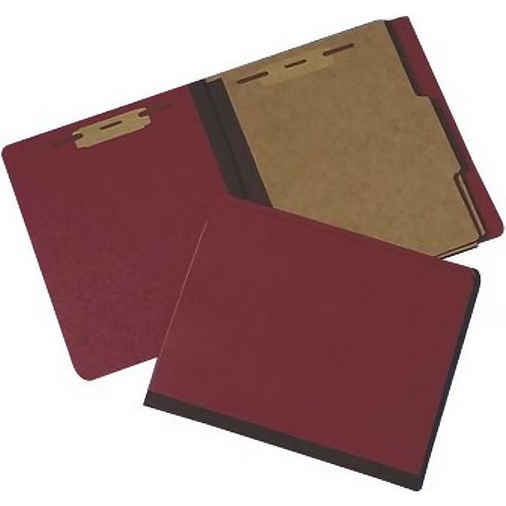 AbilityOne - 1/3 CUT 2 DIV RED LEGL PRESSBOARD FILE FOLDER | MSC Direct