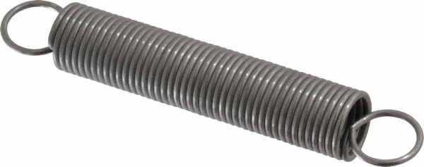 Made in USA - Extension Spring: 5/8" OD, 15.96 lb Max Load, 8.9 ...