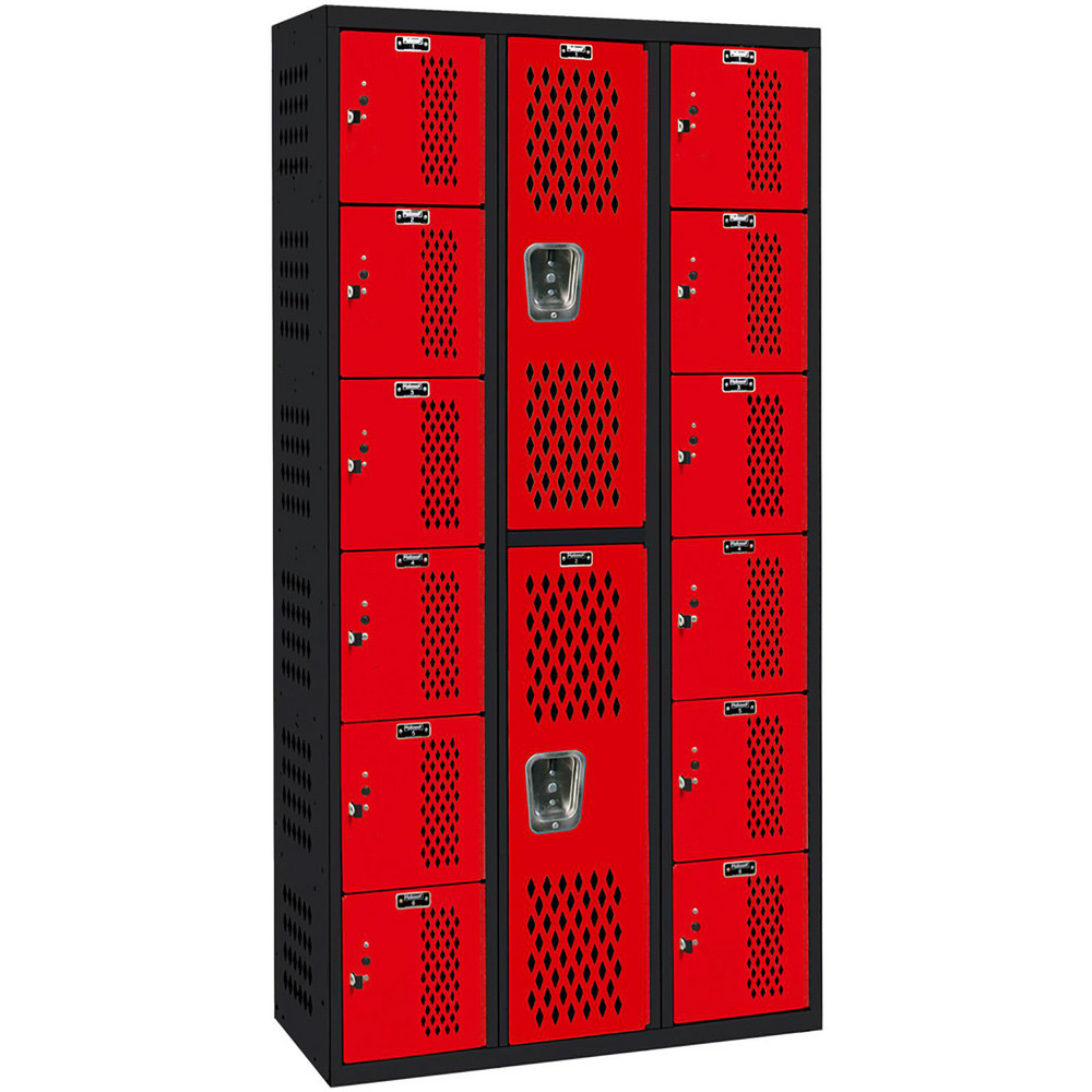 Hallowell - Horizontal Locker: 36" Wide, 18" Deep, 72" High, Latch ...