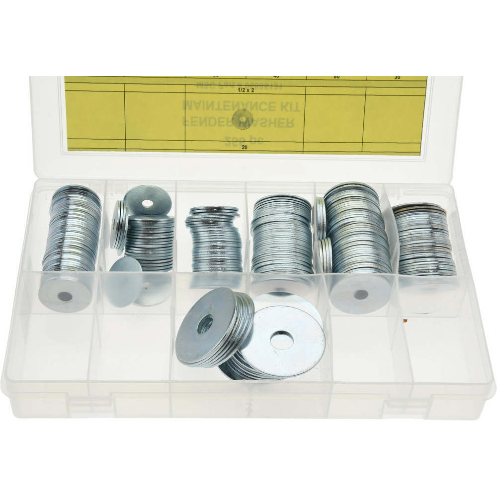 Value Collection - 255 Piece, 5/16 to 1/2" Screw, Steel Fender Washer ...