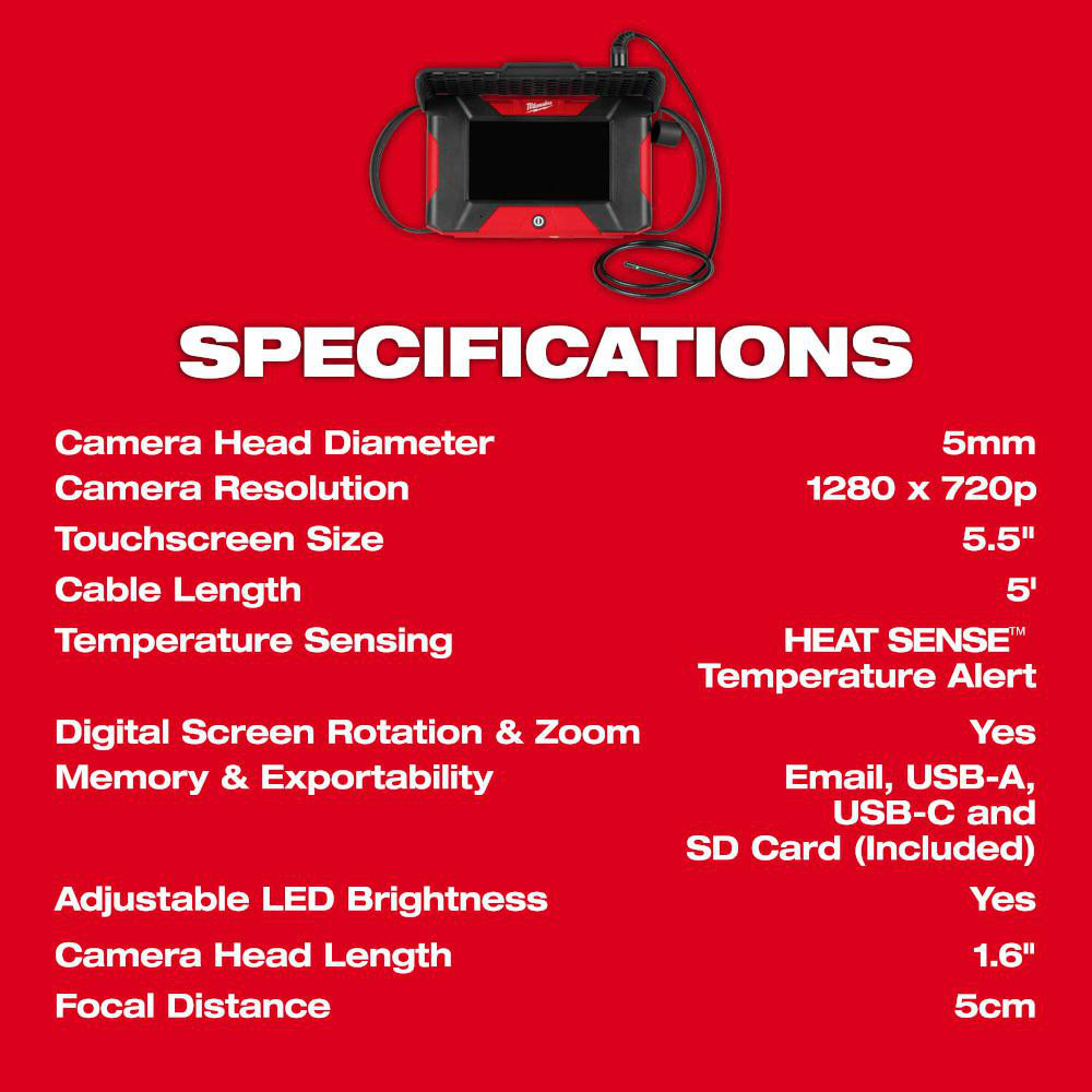 Milwaukee Tool - Borescopes & Borescope Kits: Magnification: 4x | MSC ...