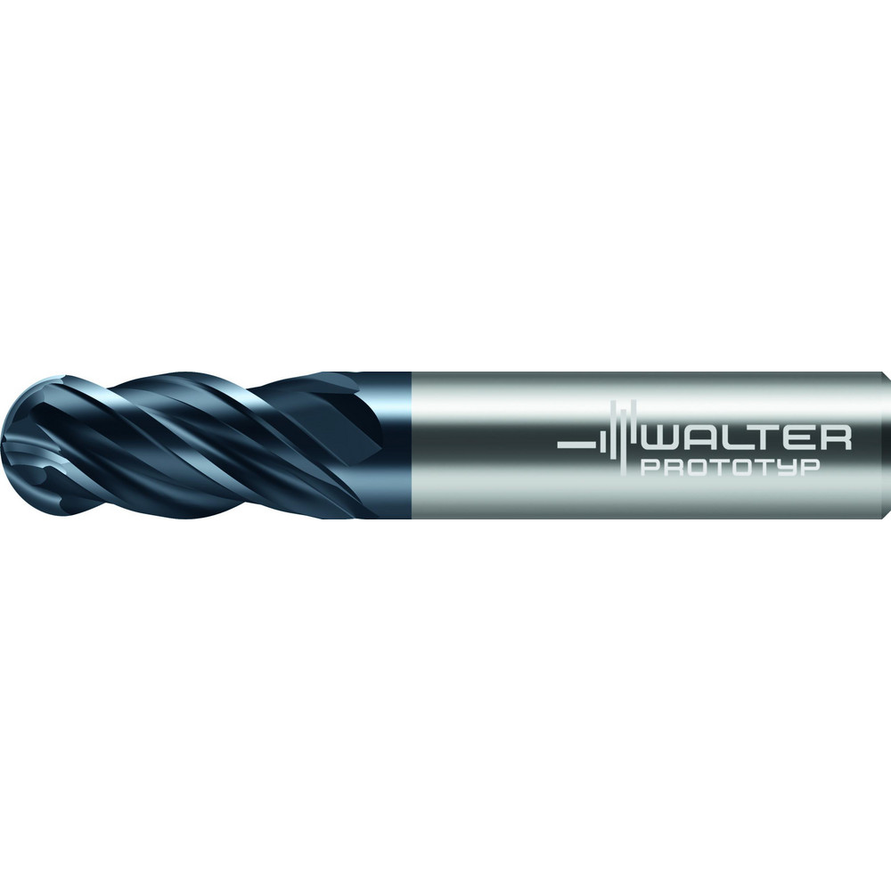 Walter-Prototyp - Ball End Mill: 1/4" Dia, 1" LOC, 4 Flute, Solid Carbide | MSC Direct