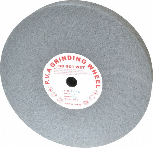 Value Collection - 8" Diam, 1" Face Width, 5/8" Center Hole, Fine Grade ...