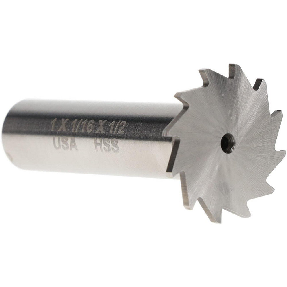Made in USA - Woodruff Keyseat Cutter: 1" Cut Dia, 1/16" Cut Width, 1/2 ...