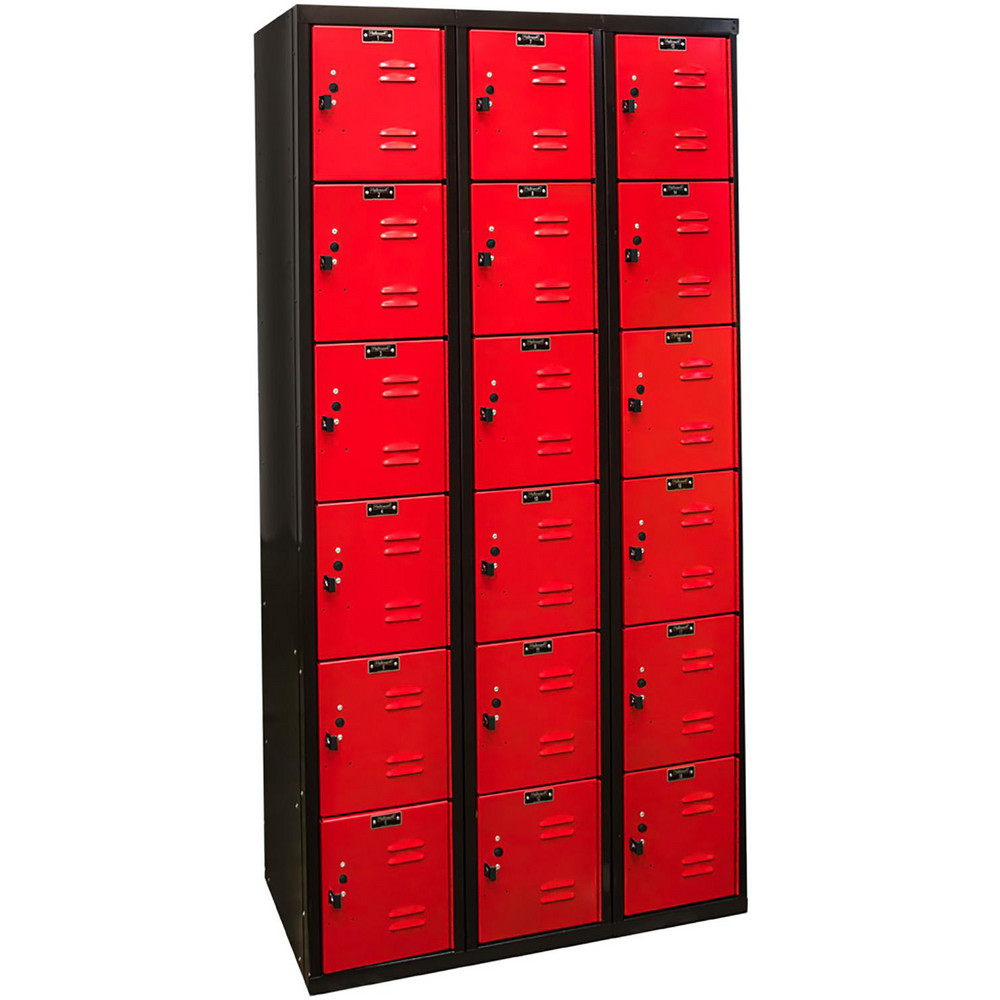 Hallowell - Horizontal Locker: 36" Wide, 18" Deep, 72" High, Padlock ...