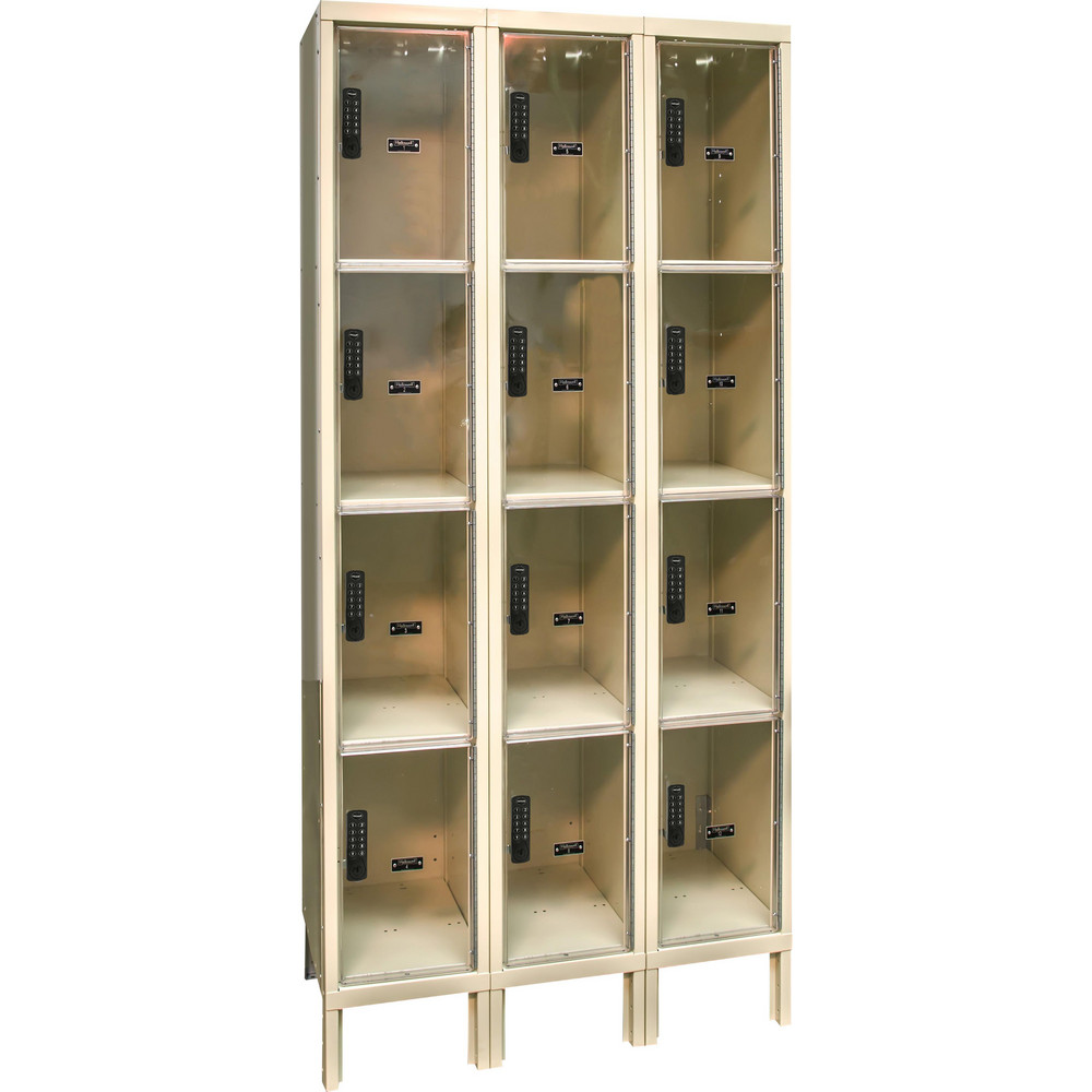 Hallowell - Horizontal Locker: 36" Wide, 15" Deep, 78" High, Electronic ...