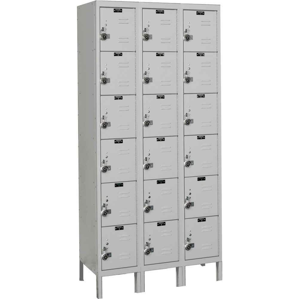 Hallowell - Horizontal Locker: 36" Wide, 18" Deep, 78" High, Padlock ...
