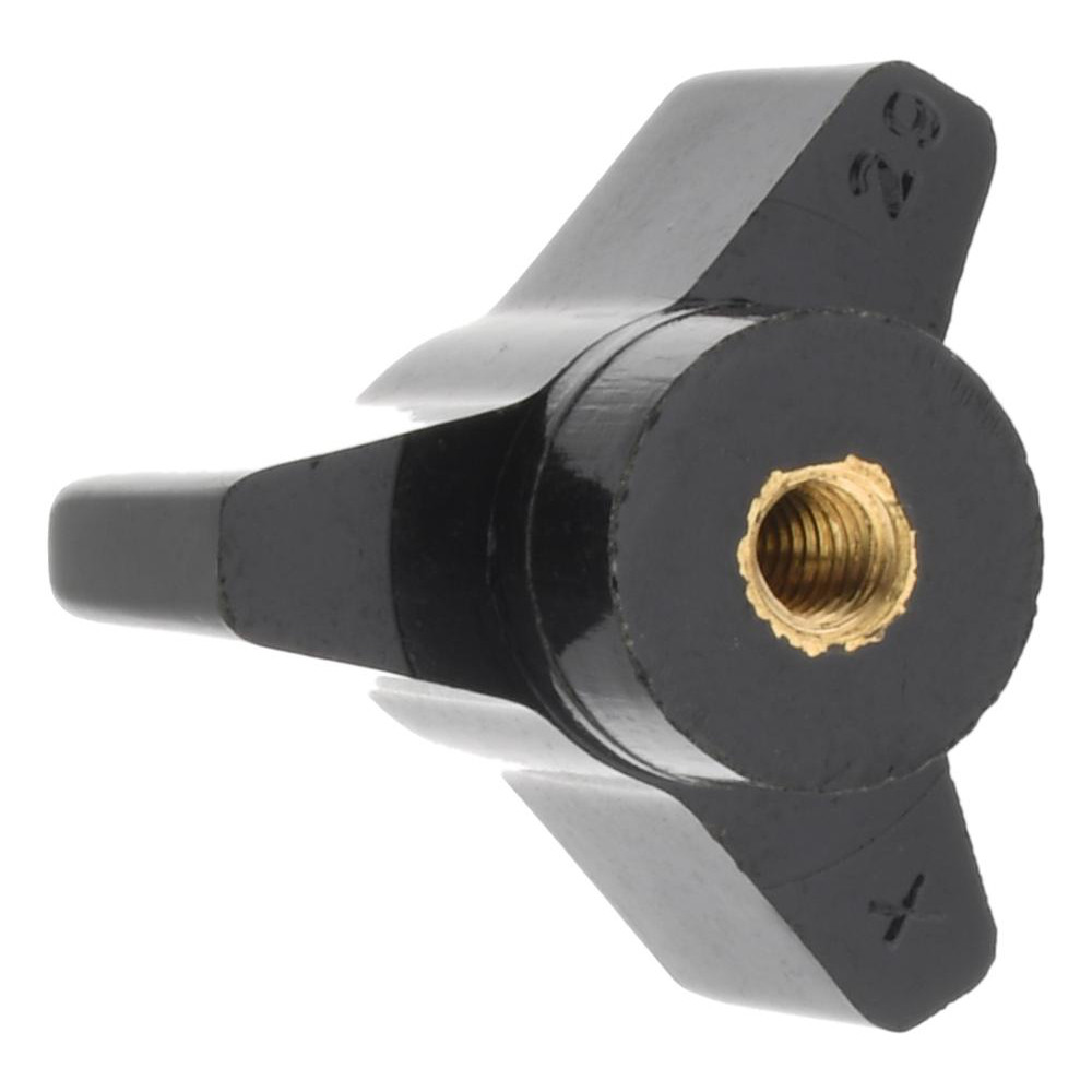 Gibraltar - 1-1/8" Head Diam, 8-32 Hole, 3/4" High, Glossy Coated ...