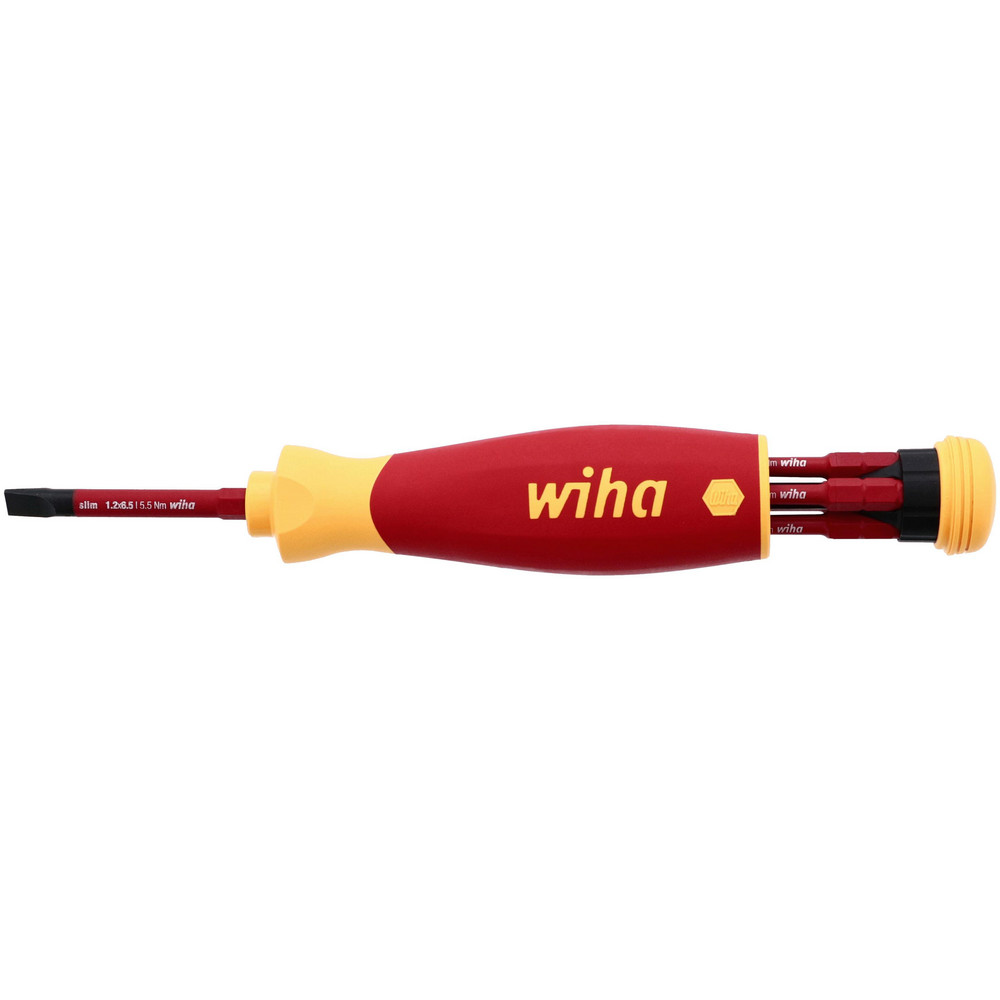 Wiha - Bit Screwdrivers: Type: 6 in 1 Multi-Driver; Tip Type: Flat ...