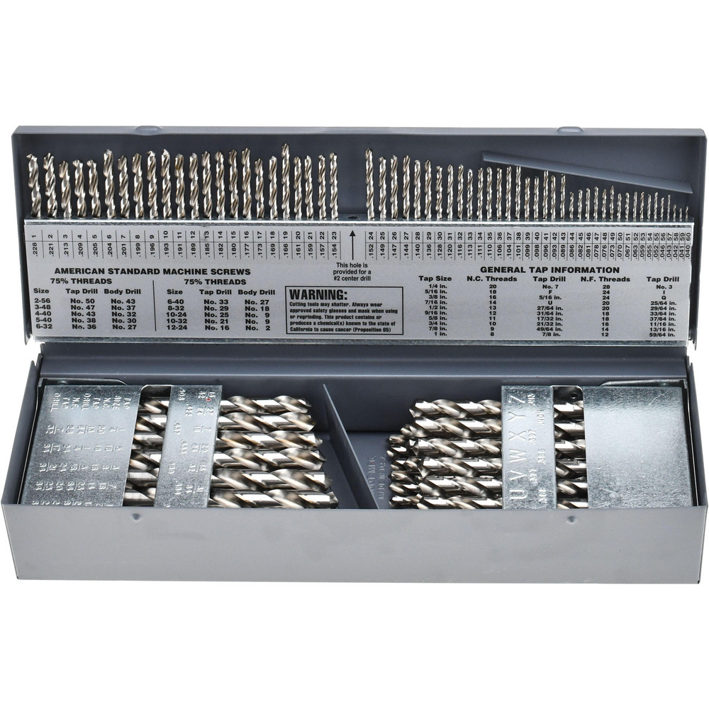 Titan USA - Drill Bit Set: Jobber Length Drill Bits, 115 Pc, 0.0400" to ...