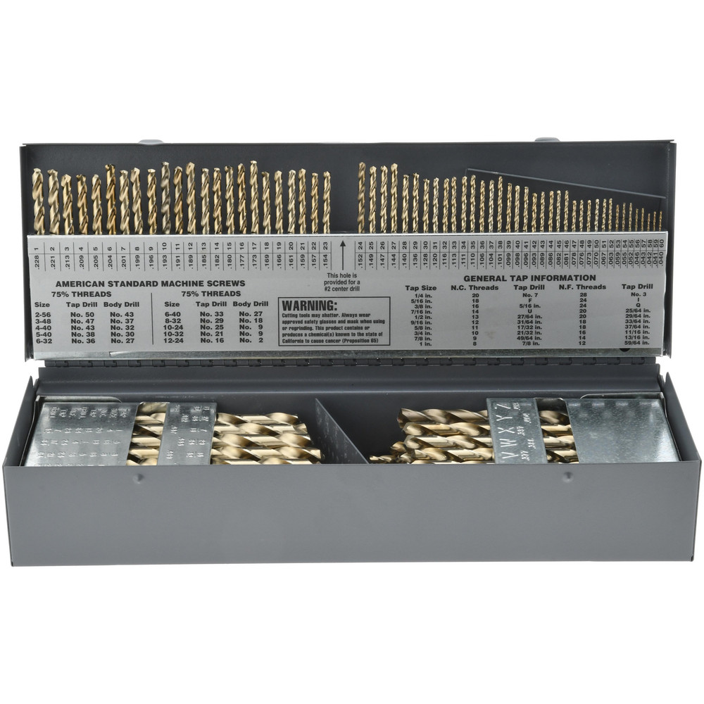 Titan USA - Drill Bit Set: Jobber Length Drill Bits, 115 Pc, 0.0625" to ...