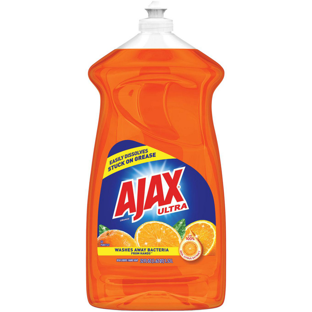 Ajax - Dish Detergent, Liquid, Antibacterial, Orange, 52 oz, Bottle, 6 ...