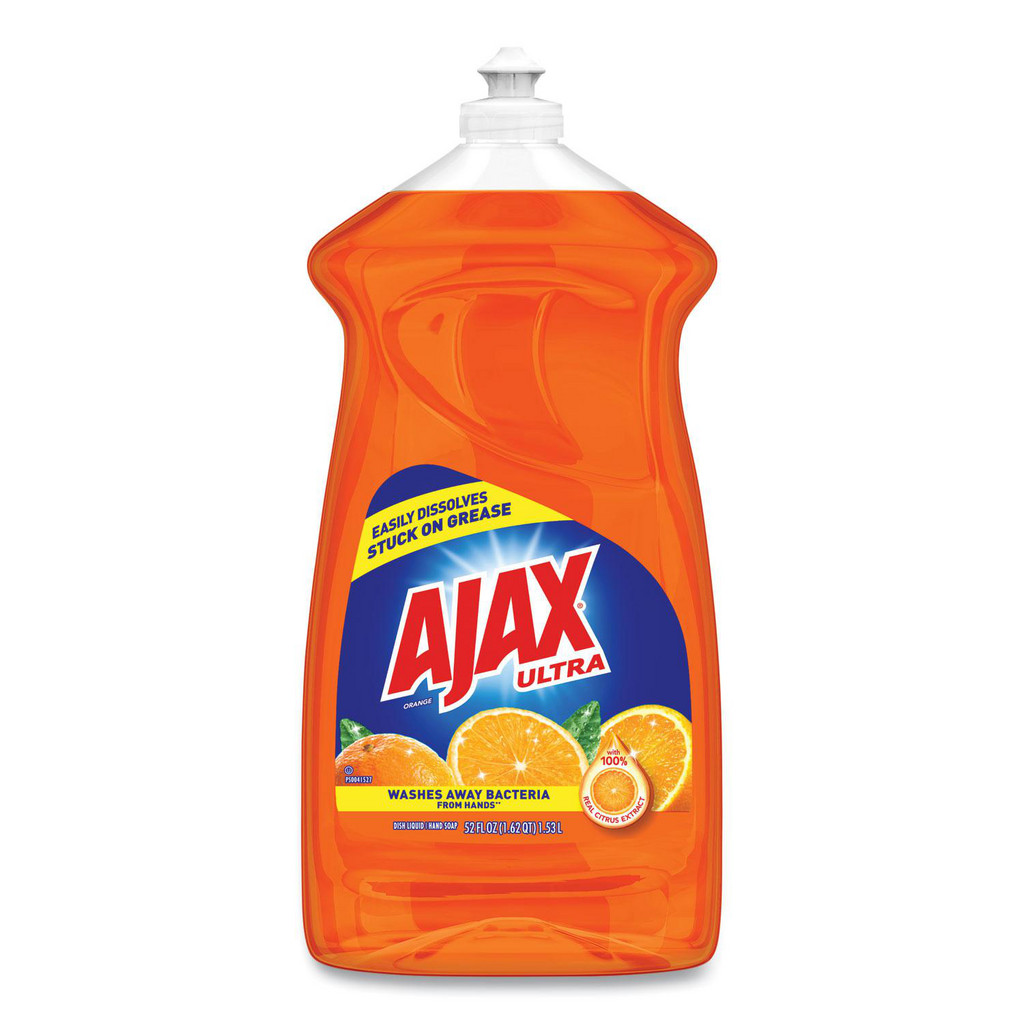 Ajax - Dish Detergent, Liquid, Antibacterial, Orange, 52 oz, Bottle, 6 ...