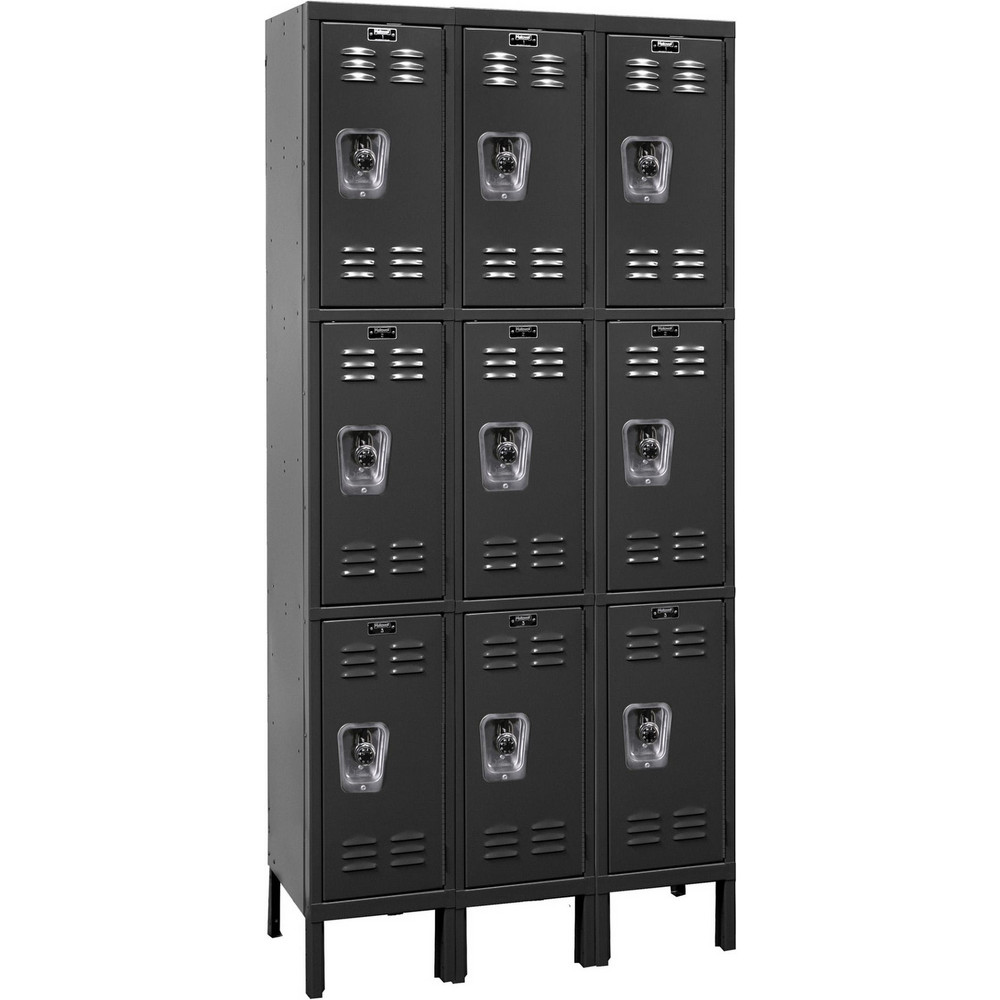 Hallowell - Horizontal Locker: 36" Wide, 12" Deep, 78" High, Latch ...